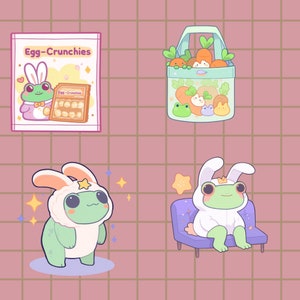 Frog Png Kawaii Food Sticker Easter Frog Png Anime Sticker Kawaii Frog ...