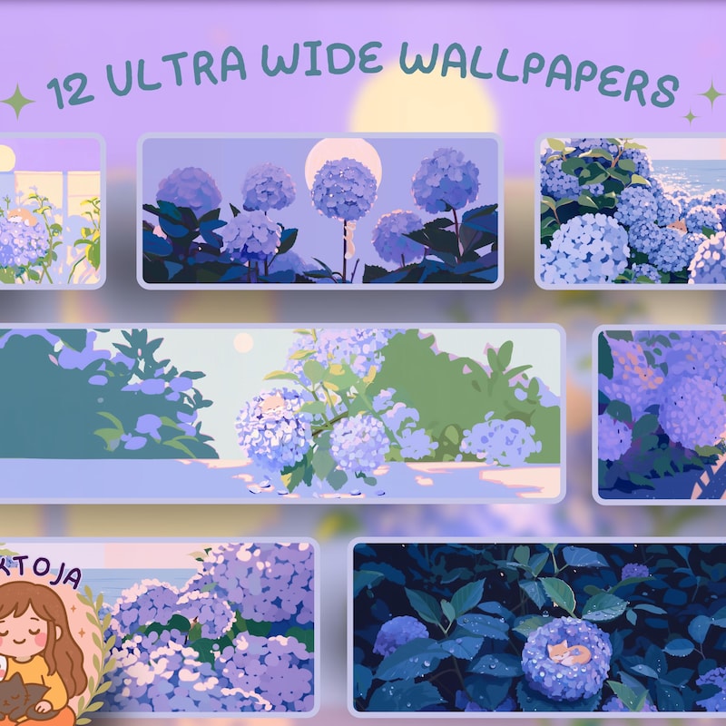Wallpaper With Blue Desk - Etsy