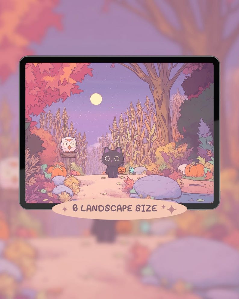 Autumn Sky Wallpaper: Cozy Fall Desktop & Mobile Backgrounds (digital ...