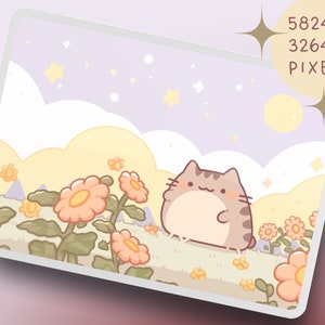 Flower Cats Wallpaper Pastel Wallpaper Pink Desktop Wallpaper Cute ...