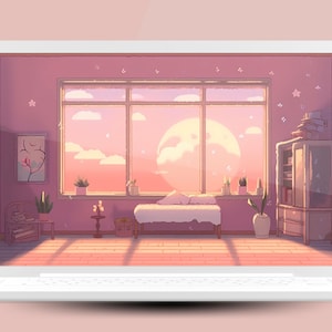 Cozy Game Pink Wallpaper Pastel Wallpaper Pink Desktop Wallpaper Cute ...