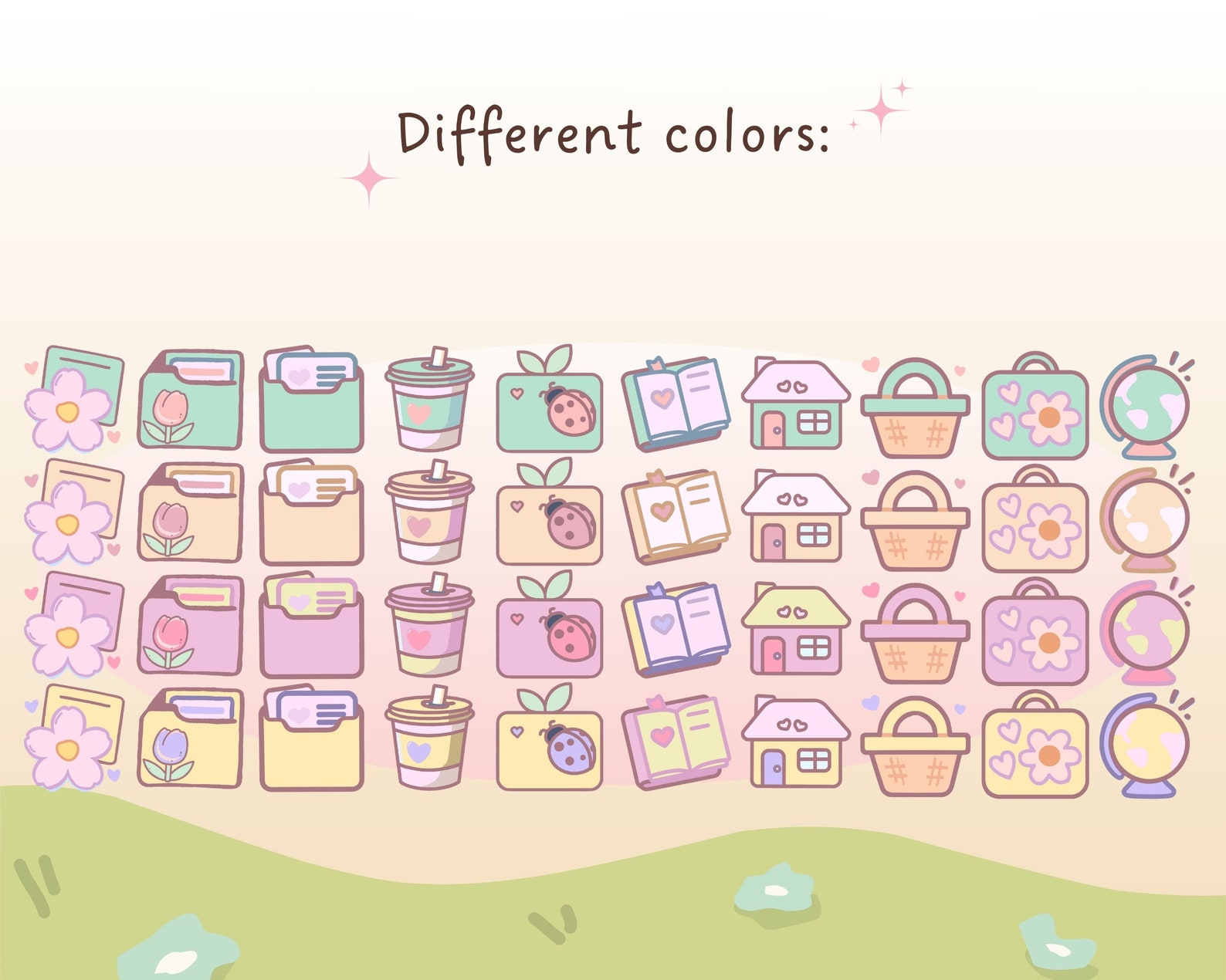 Spring Cafe Desktop Wallpaper & Icon Set: Sakura Floral Organizer ...