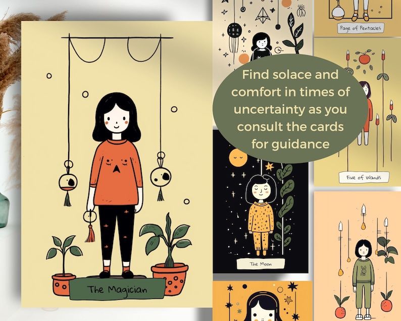 78 Card Tarot Deck Printable Quirky 78 Cards Tarot Deck - Etsy