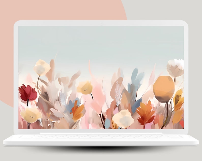 Boho Floral Desktop Wallpaper Art Desktop Wallpapers Mac - Etsy