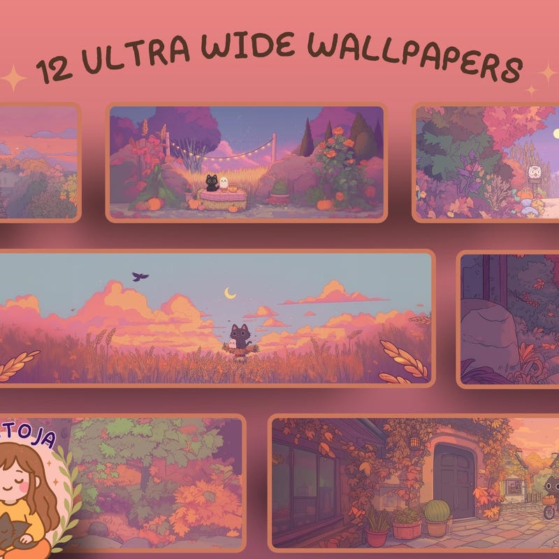 4k aesthetic autumn lofi wallpaper - Etsy.de