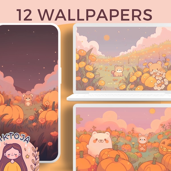 Halloween Preppy Wallpaper - Etsy UK