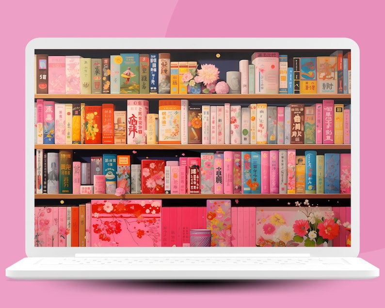Lofi Wallpaper Book Wallpaper Lofi Twitch Overlay Lofi - Etsy