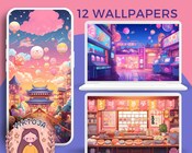 Game Over Pastel Desktop Wallpaper Background Retro Pixel Pink & Purple ...