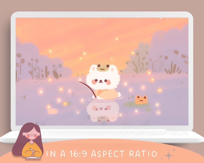 Cute Bear Kawaii Wallpaper Set - Phone & Desktop Backgrounds (digital ...