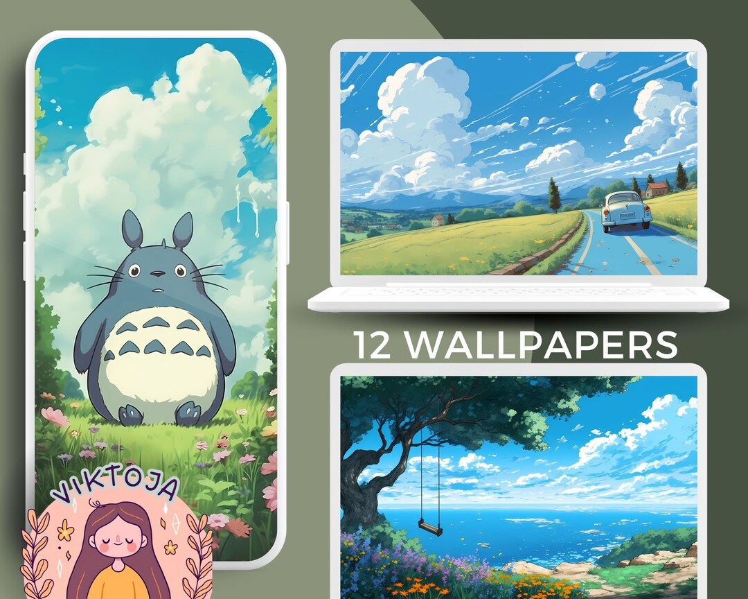 Studio Ghibli Wallpaper Anime Wallpaper Blue Sky Desktop Wallpaper ...
