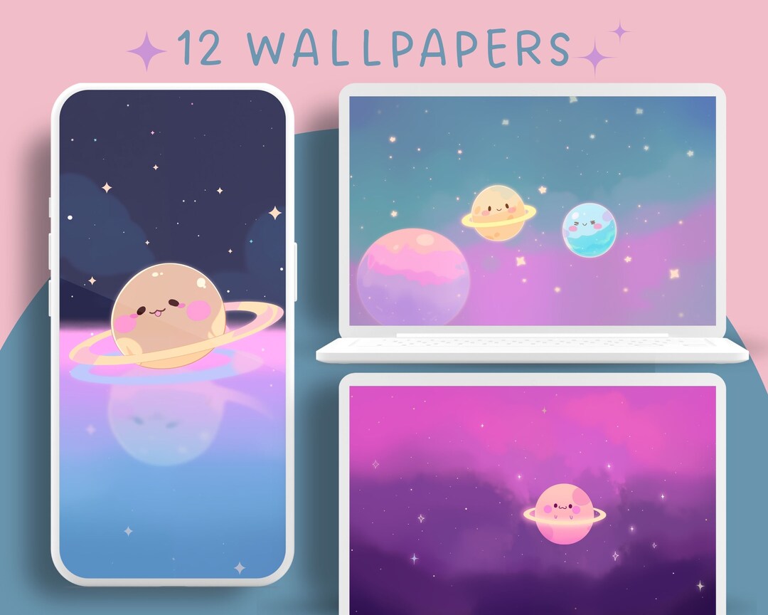 Cute Space Planets Wallpaper Saturn Wallpaper Lofi Space Wallpaper ...