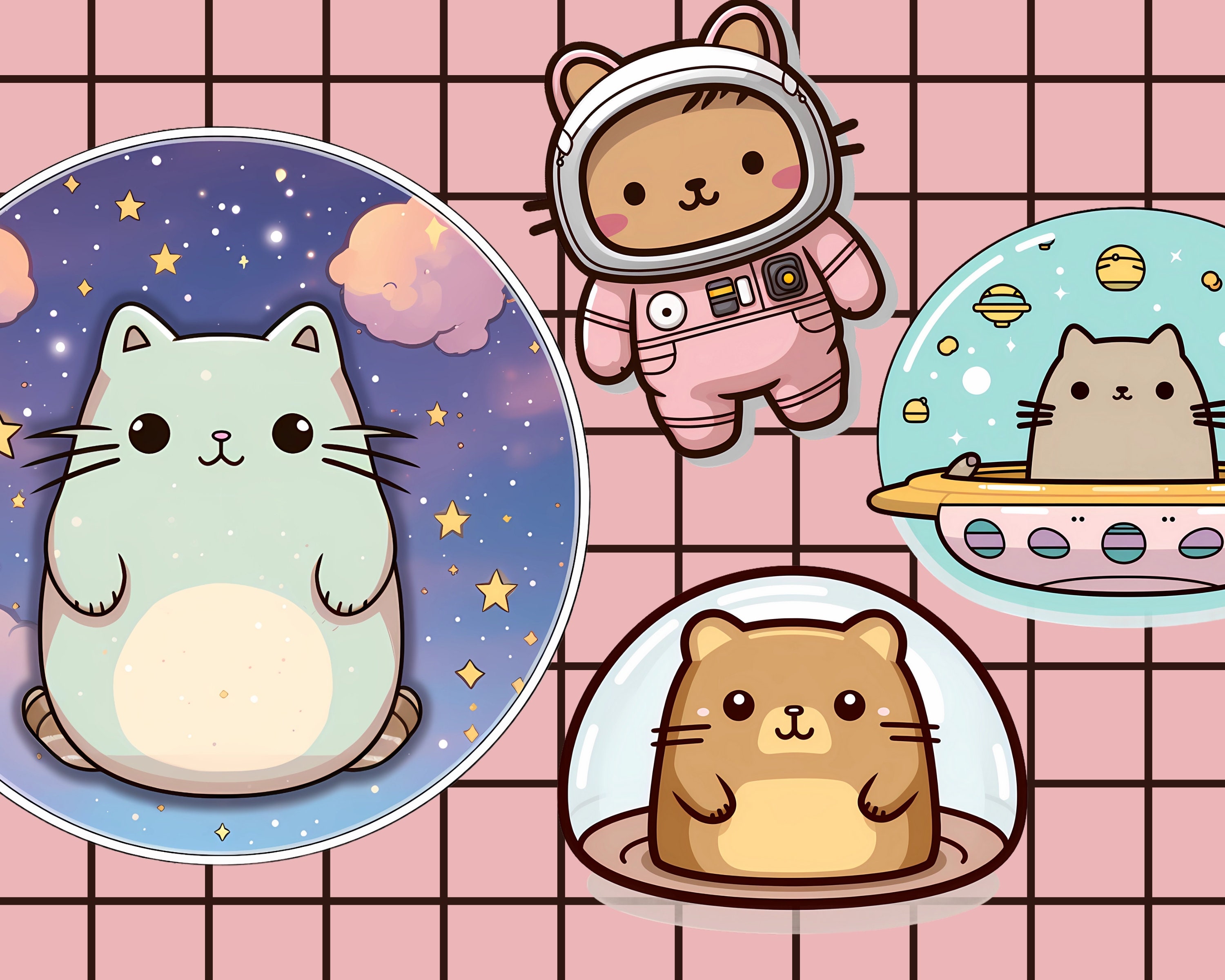 Space Cat Svg Kawaii Svg Galaxy Png Space Clipart Kawaii - Etsy UK