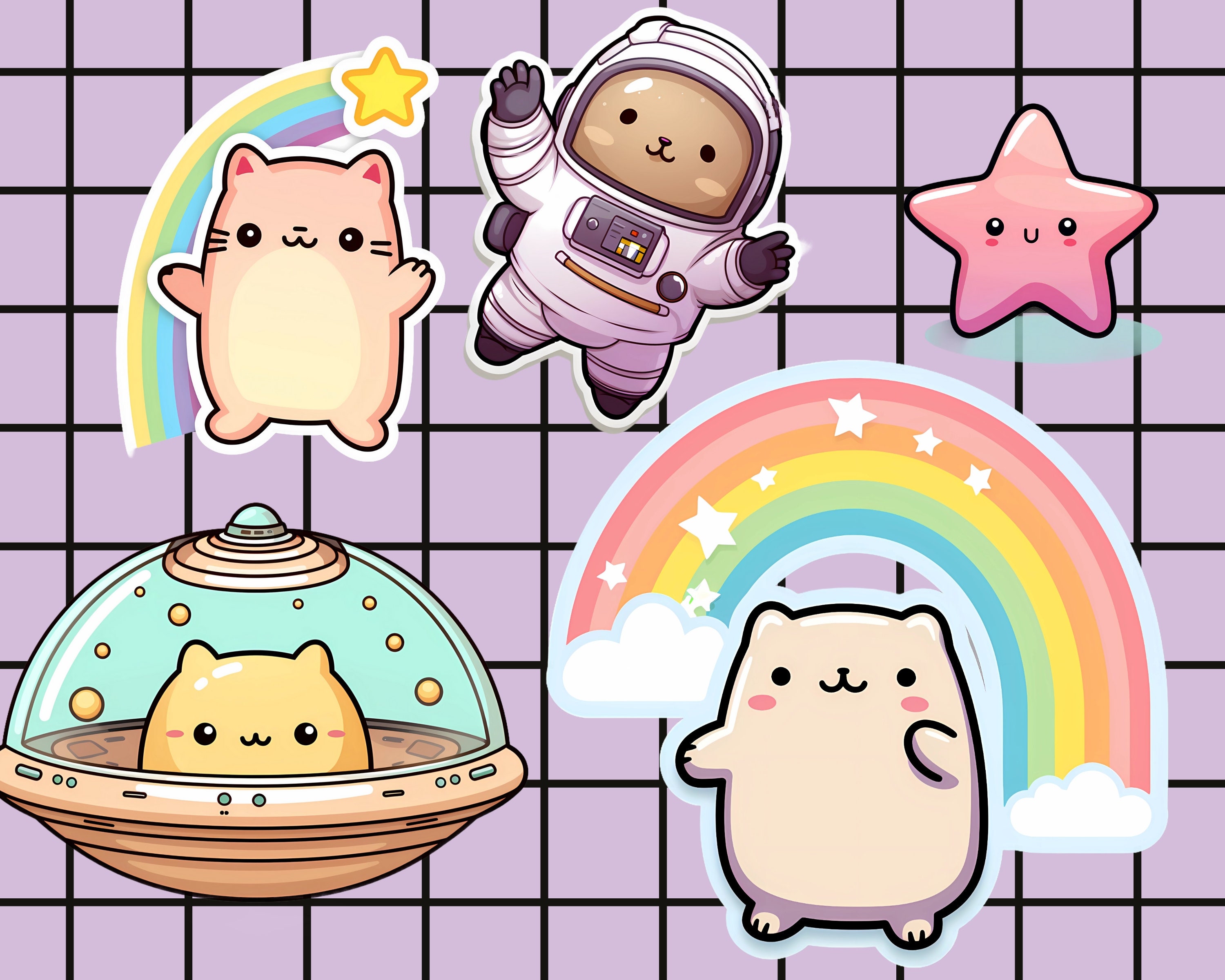 Space Cat Svg Kawaii Svg Galaxy Png Space Clipart Kawaii - Etsy UK