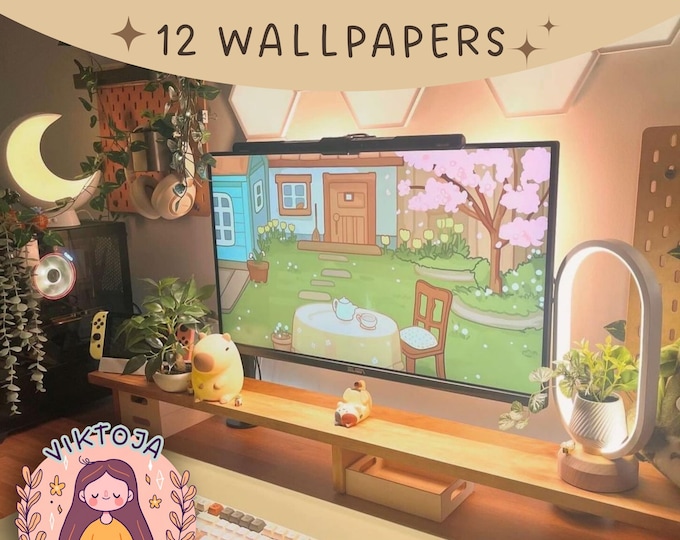 Pink Cottagecore Spring Wallpaper Cozy Kawaii Cute Desktop Wallpaper ...