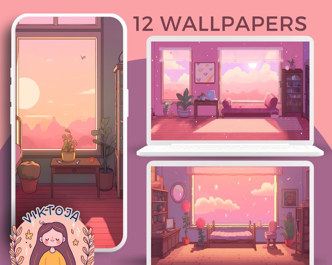 Cozy Game Pink Wallpaper Pastel Wallpaper Pink Desktop Wallpaper Cute ...