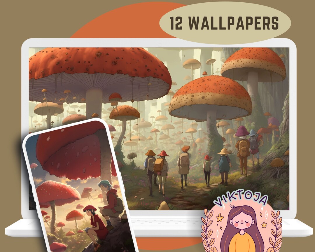4k Wallpaper Mushrooms Background Aesthetic Desktop Wallpaper Mushroom ...