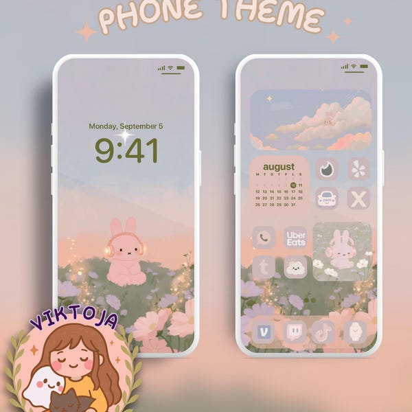 Bunny Wallpaper Icon - Etsy