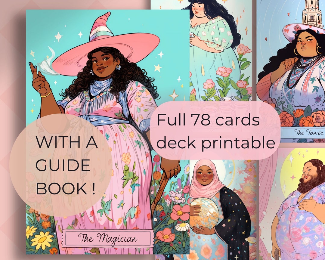 78 Card Tarot Deck Printable Body Positive Tarot Deck Printable Tarot ...
