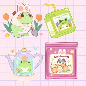 Frog Png Kawaii Food Sticker Easter Frog Png Anime Sticker Kawaii Frog ...