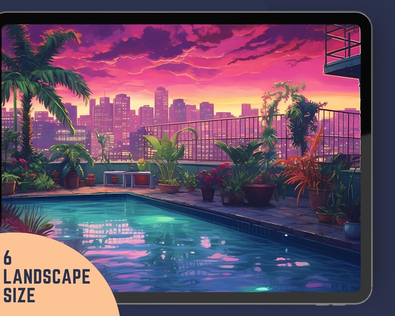 Lofi Wallpaper Skyline Wallpaper Lofi Twitch Overlay Lofi Room - Etsy