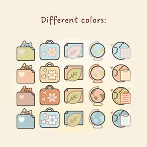 Cute Cats and Plants Icons Desktop Cats Icons Cozy Desktop Aesthetic ...