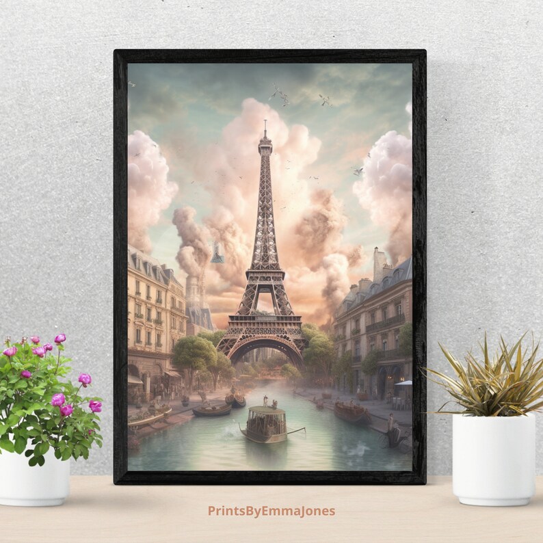 Paris Art Print Aesthetic Paris City Art Digital Print Room Decor Wall ...