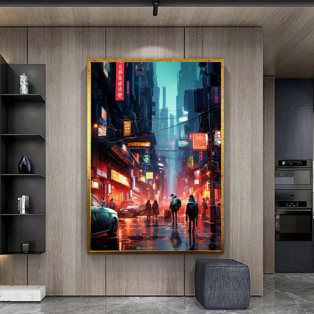 Neo Tokyo City Art Print Tokyo Unique Japan Art Print Cool Japan ...