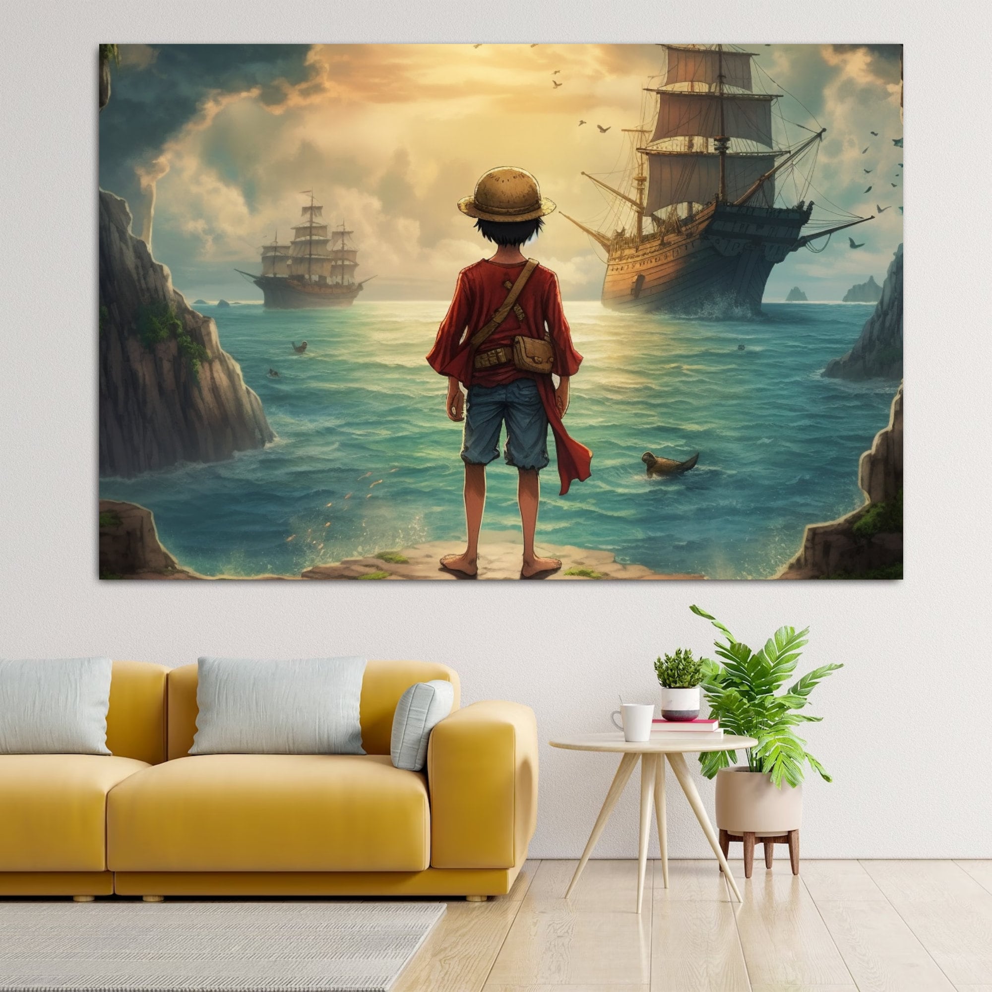 Monkey D. Luffy Art - Poster One Piece Print - Anime Art Print - Manga ...
