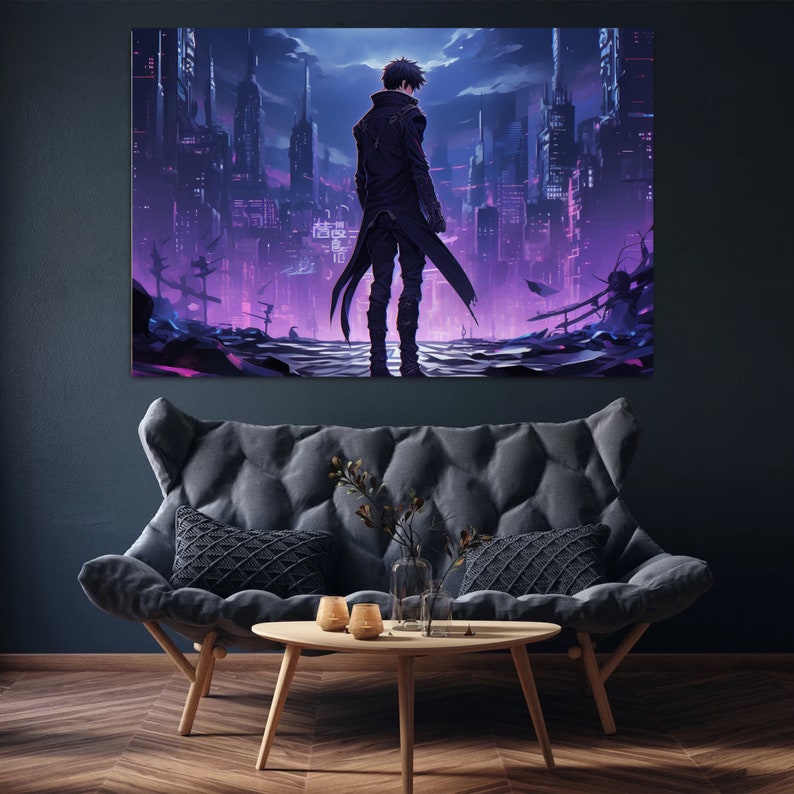 Solo Leveling Art Poster Sung Jin-woo Print Manhwa Art Print Anime Art ...