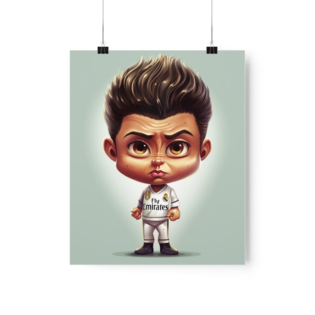Ronaldo Chibi Art Ronaldo Painting Cute Print Ronaldo Art Ronaldo ...