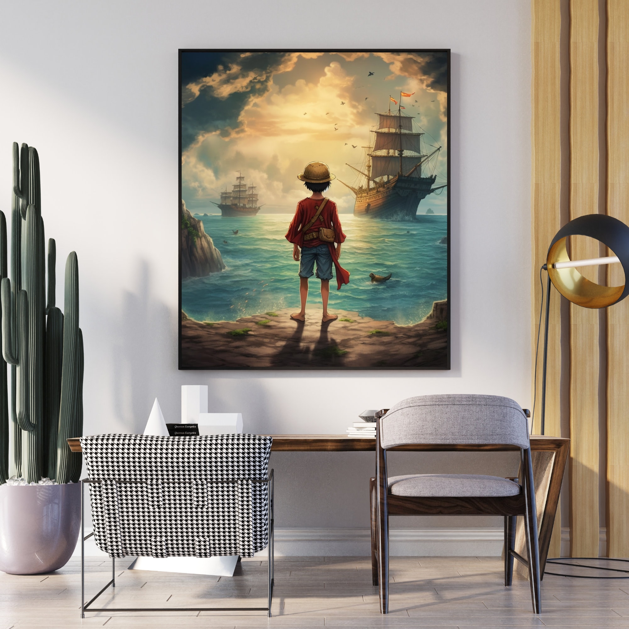 Monkey D. Luffy Art - Poster One Piece Print - Anime Art Print - Manga ...