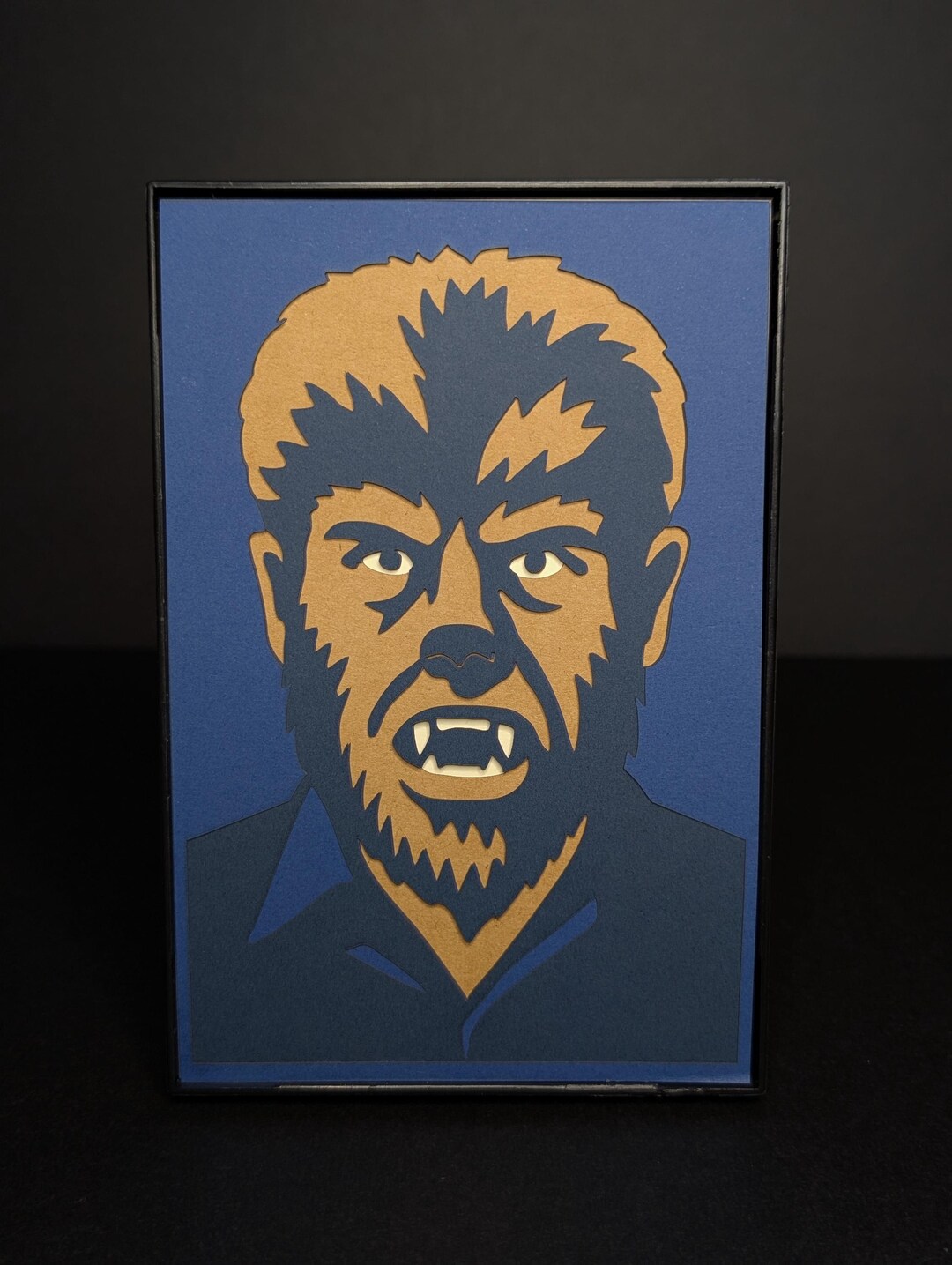Wolfman Layered Paper Portrait - Horror Icon Art - Etsy