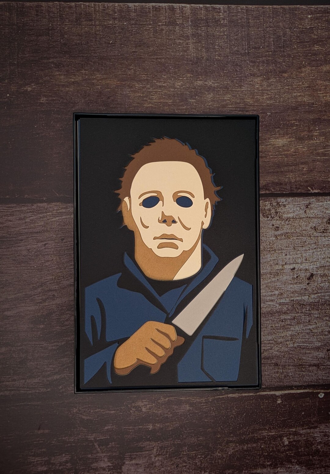 Slasher Wall Art – the Shape Framed Portrait – Horror Movie Decor – 4x6 ...
