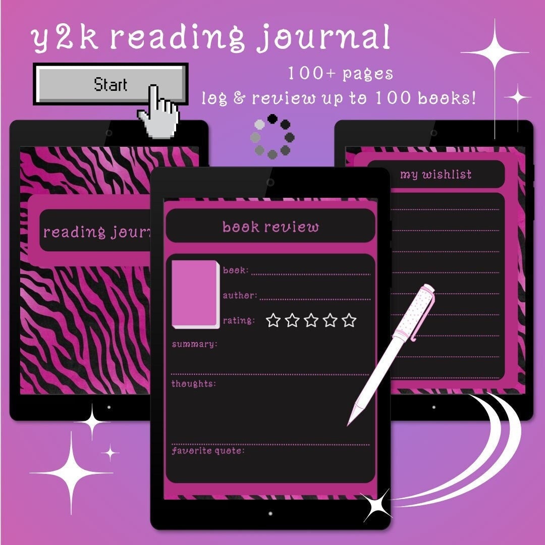 Y2K Digital Reading Journal - Etsy