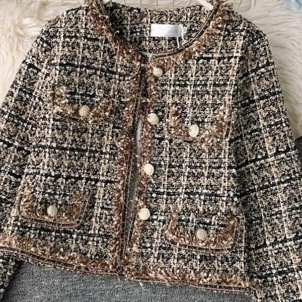Patchwork Tweed Jacket - Etsy