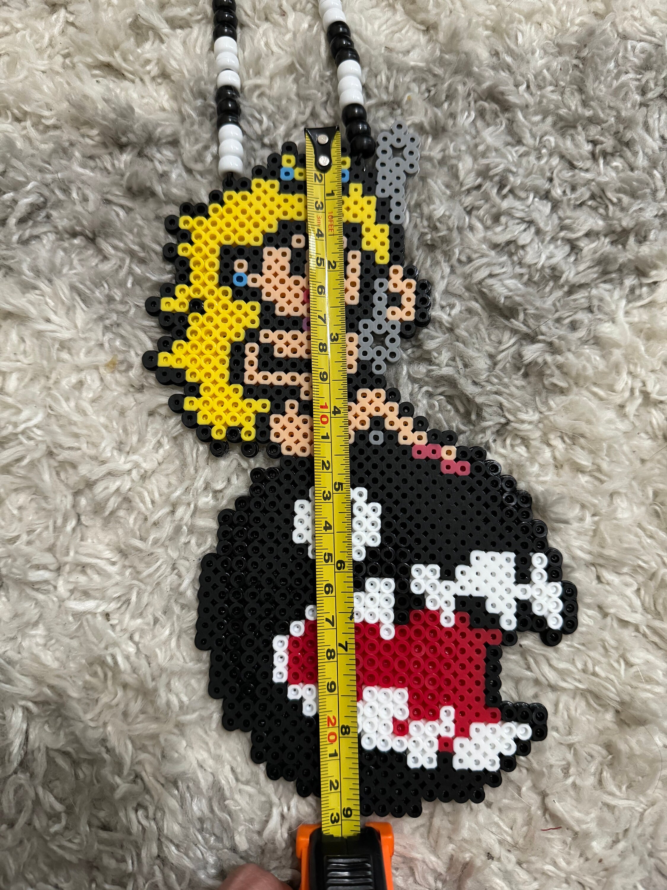 Princess Peach Perler Necklace Super Mario Bros Perler Bead Art Rave ...