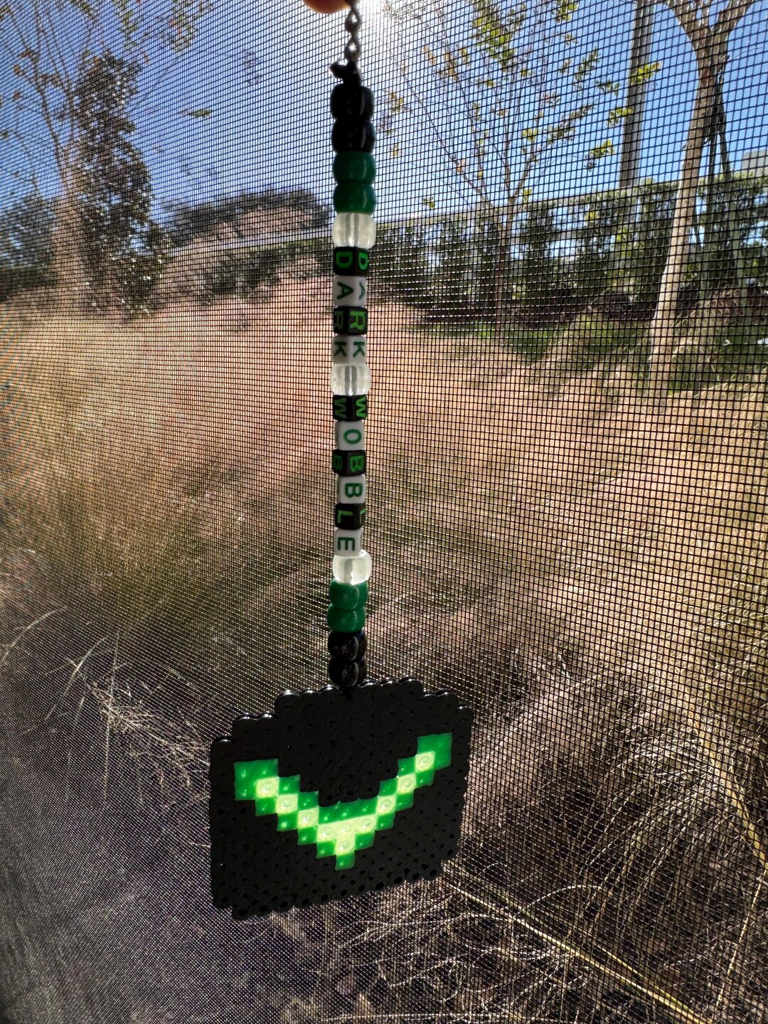 Dark Wobble Perler Beaded Keychain - Etsy