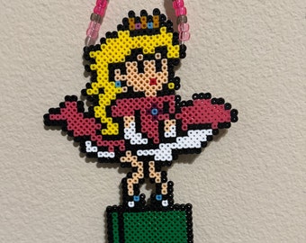 Mario Inspired Princess Peach in Iconic Marilyn Monroe Pose Perler Bead ...