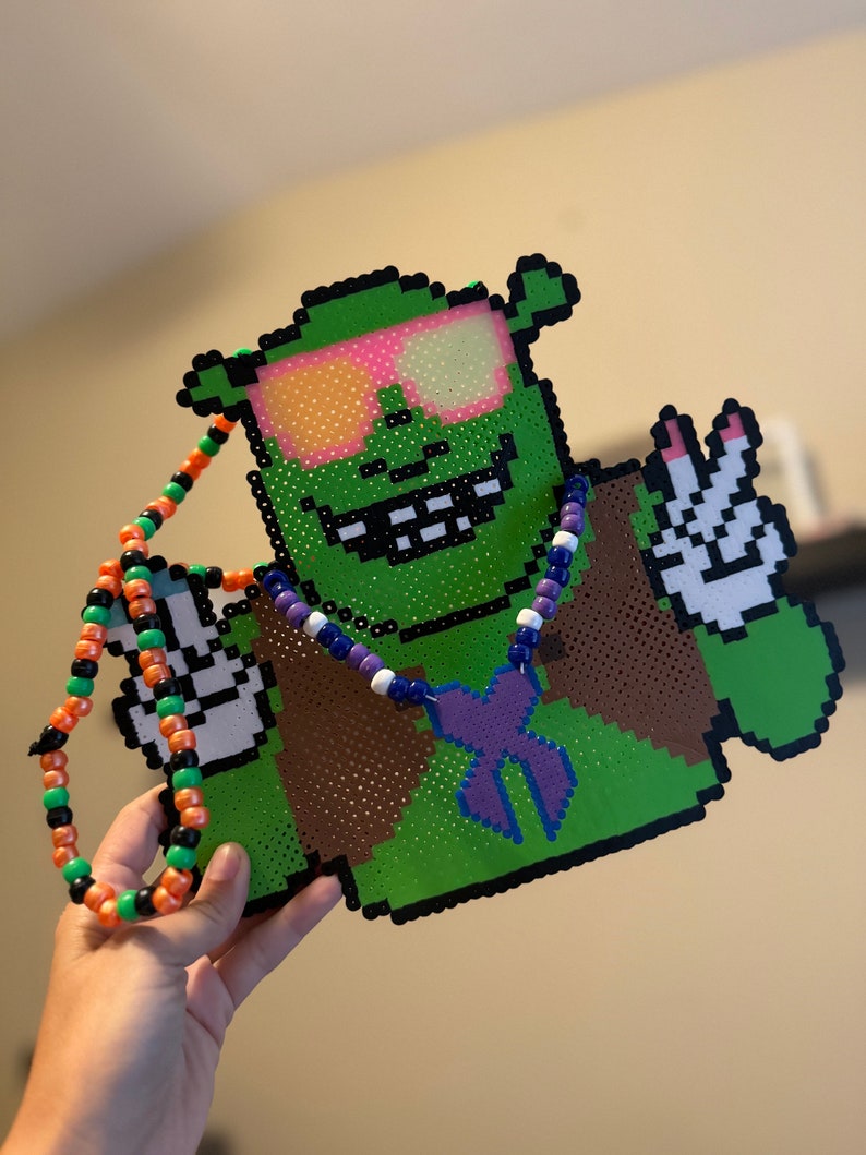 Shrekcision Rave Perler Necklace - Etsy