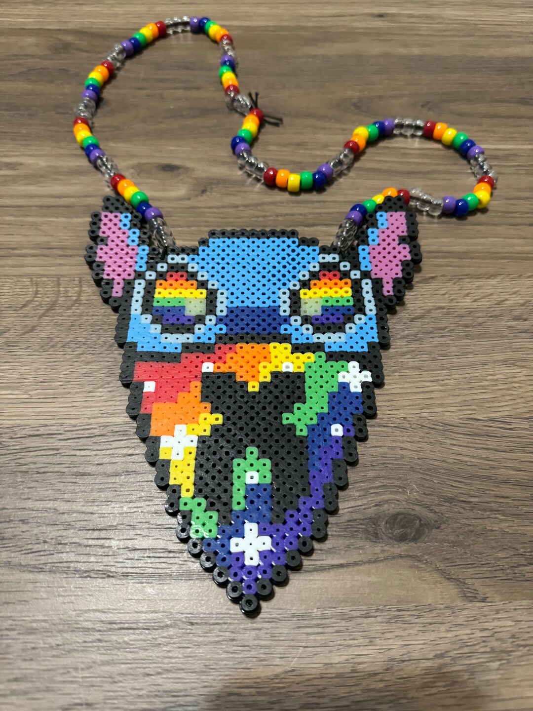 Excision Stitch Mask Perler Necklace - Etsy