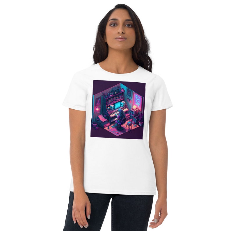 3D Isometric Synthwave Deep Purple Pixel Art T-shirt - Etsy