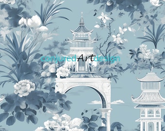 Seamless Image of a Chinoiserie Chic Pattern - Etsy