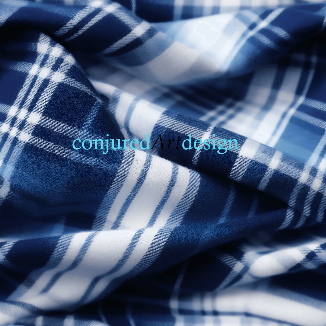 Seamless Image of a Blue Flannel Pattern - Etsy