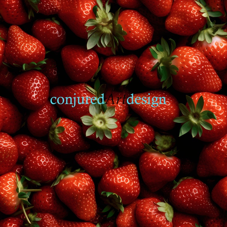 Seamless Image of a Strawberry Pattern - Etsy