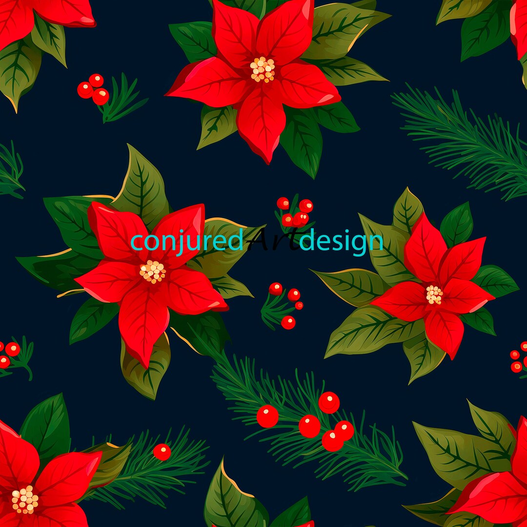 Seamless Image of a Christmas Pattern - Etsy