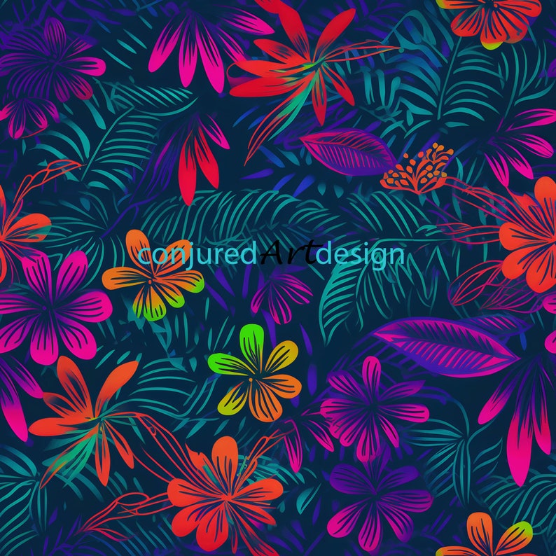 Seamless Image of a Hawaiian Style Pattern - Etsy