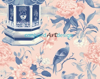Seamless Image of a Chinoiserie Chic Pattern - Etsy