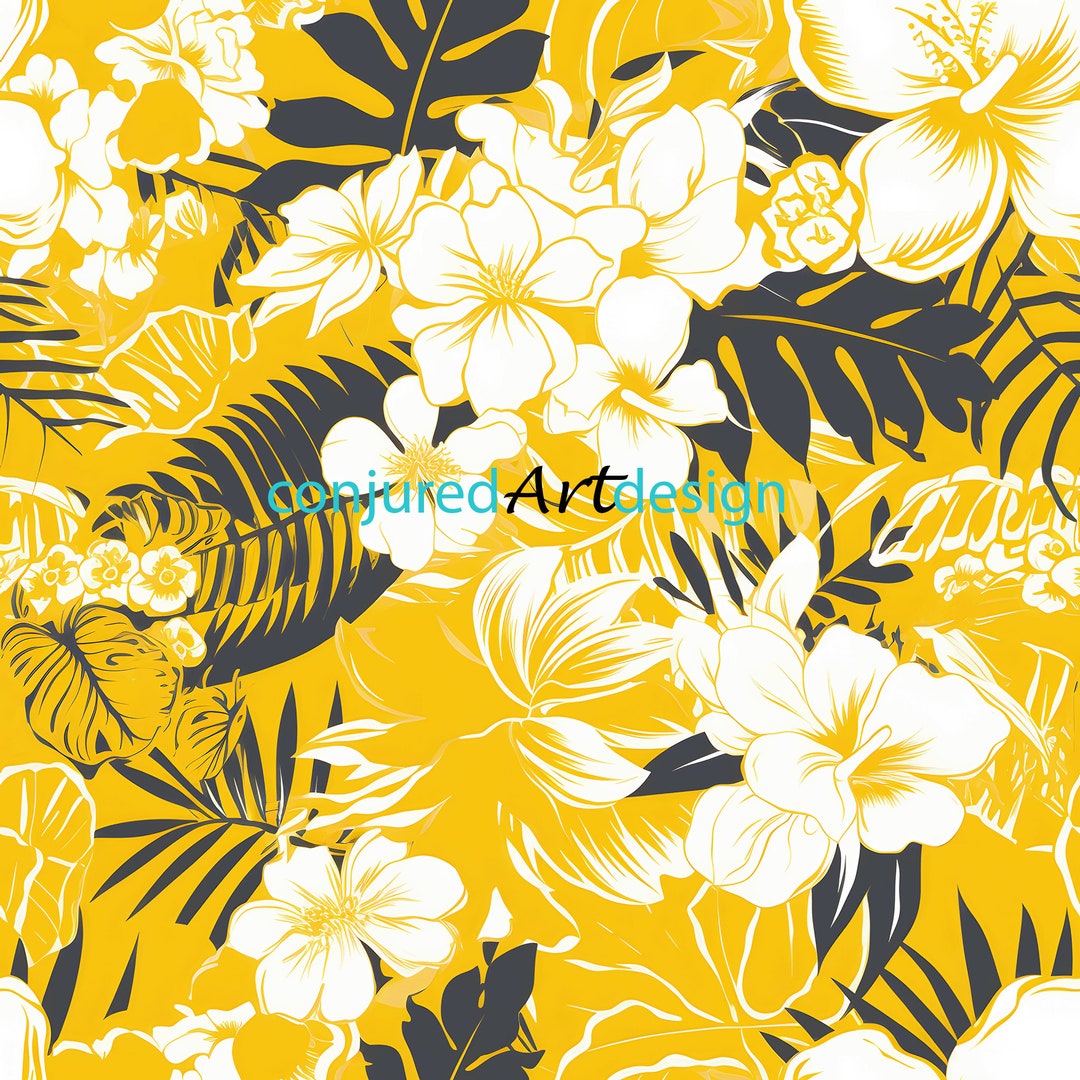 Seamless Image of a Hawaiian Style Pattern - Etsy