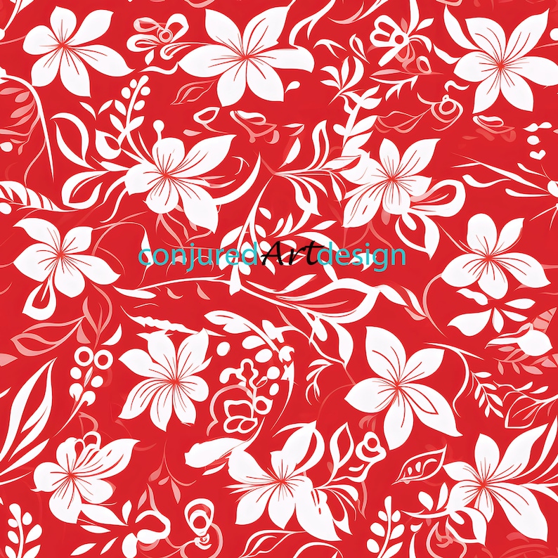 Seamless Image of a Hawaiian Style Pattern - Etsy