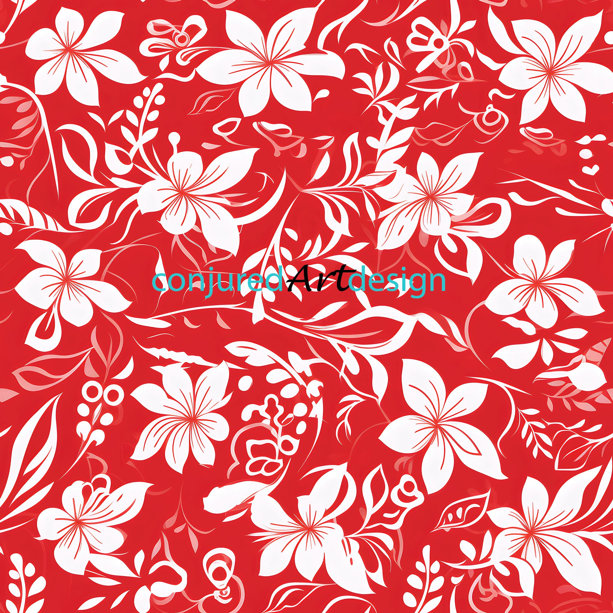 Seamless Image of a Hawaiian Style Pattern - Etsy